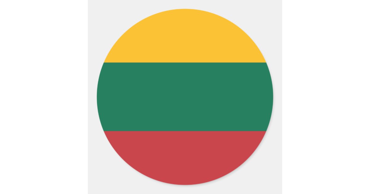Flag of Lithuania Classic Round Sticker | Zazzle