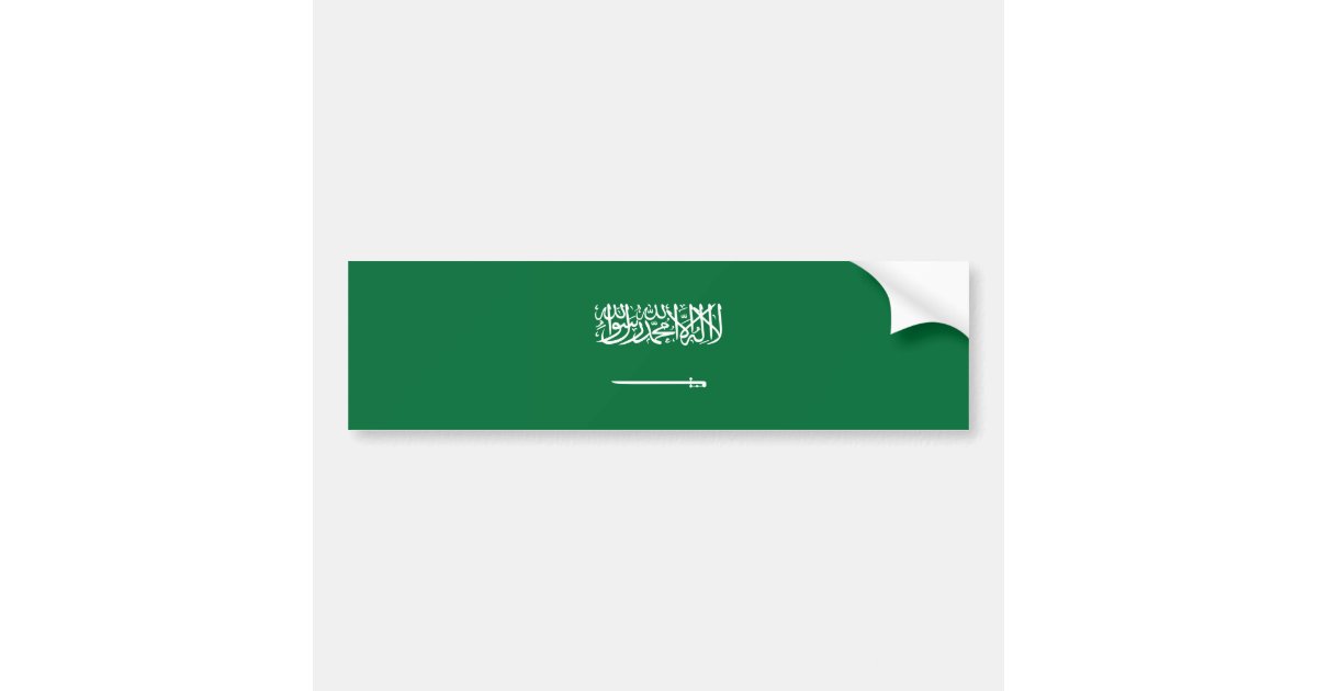 Flag of Saudi Arabia Bumper Sticker | Zazzle