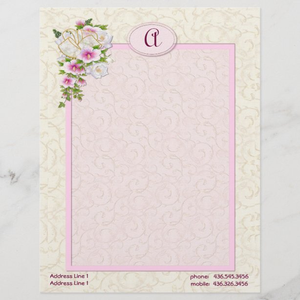 Floral Wedding Letterhead | Zazzle CA