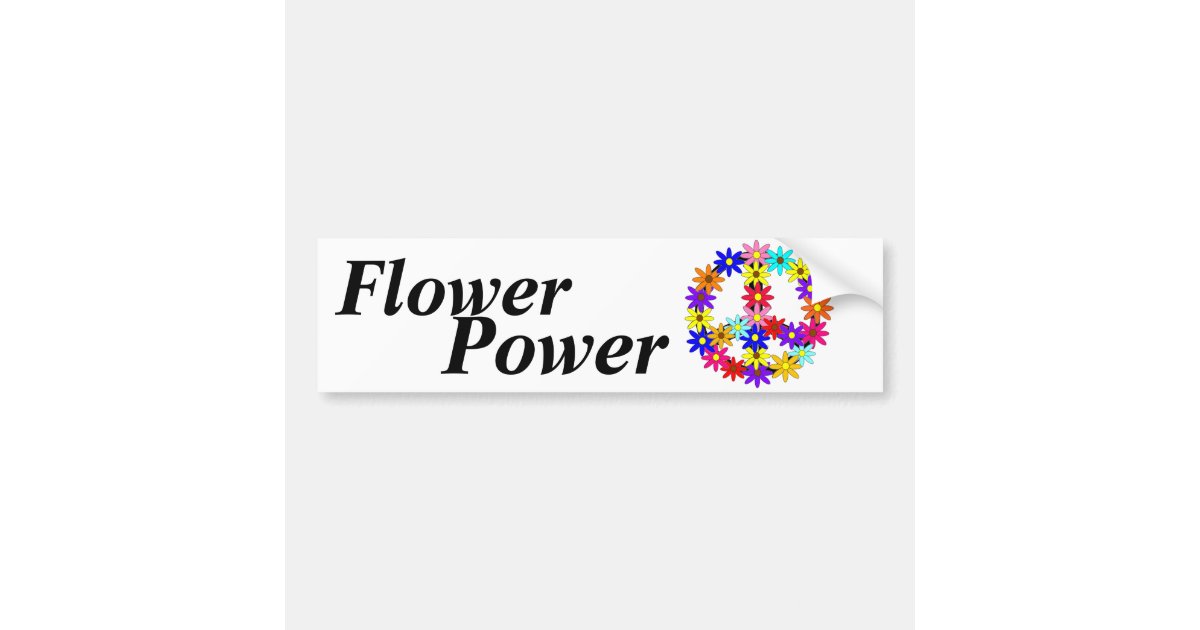 Flower Power Bumper Sticker | Zazzle