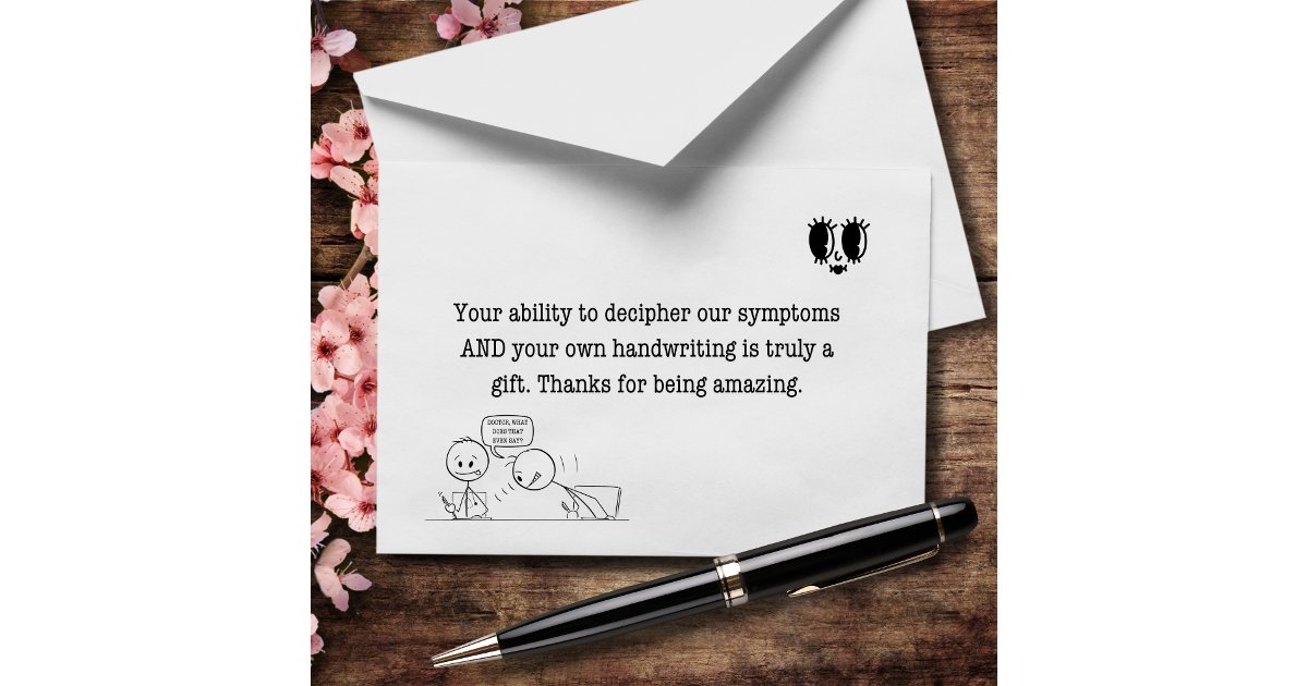 Fluent in Bad Handwriting Thank You Card | Zazzle