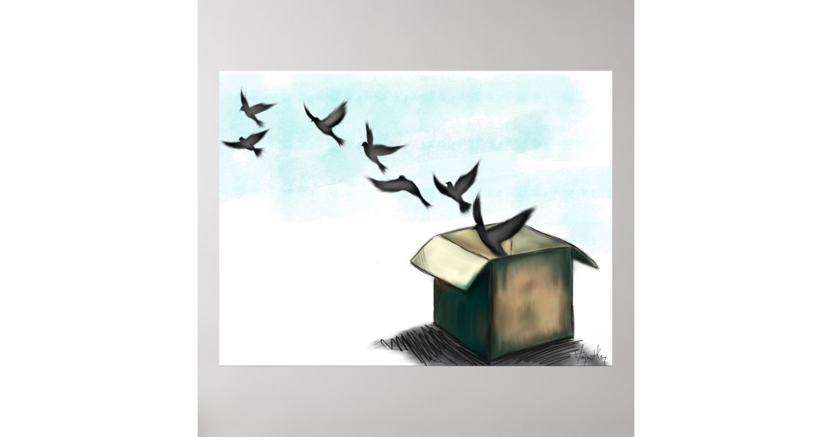 Flying birds poster | Zazzle
