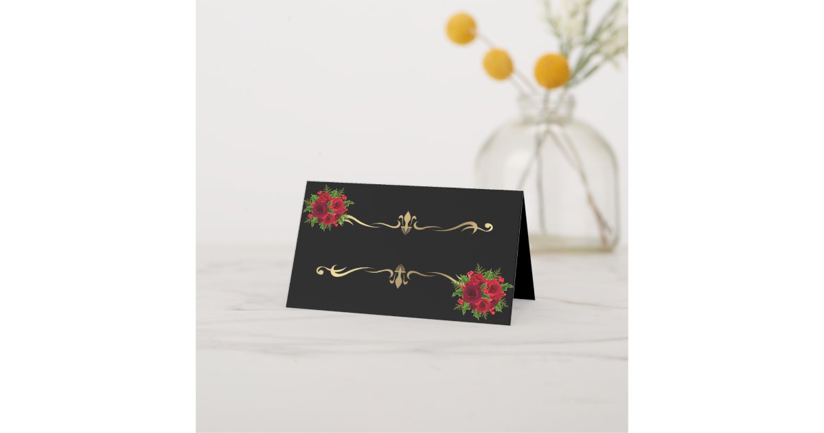 Folded Name Place Card | Zazzle