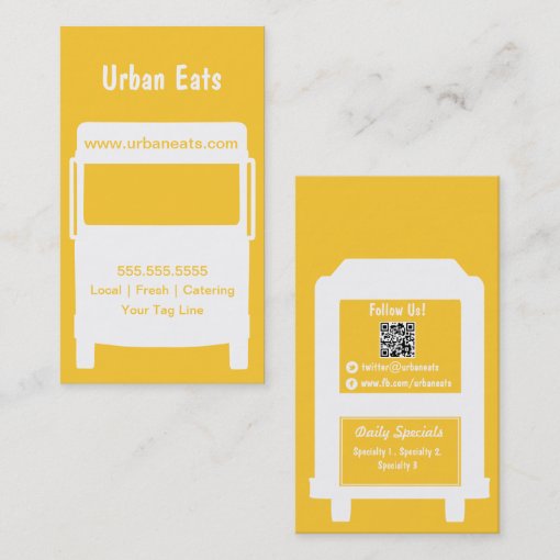 Food Truck Business Card Template | Zazzle