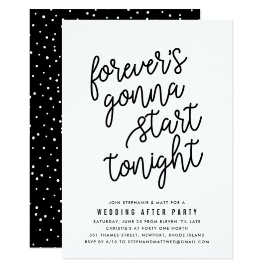 Forever | Wedding After Party Invitation | Zazzle.ca