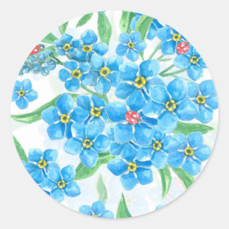 Custom Forget Me Not Stickers | Zazzle.ca