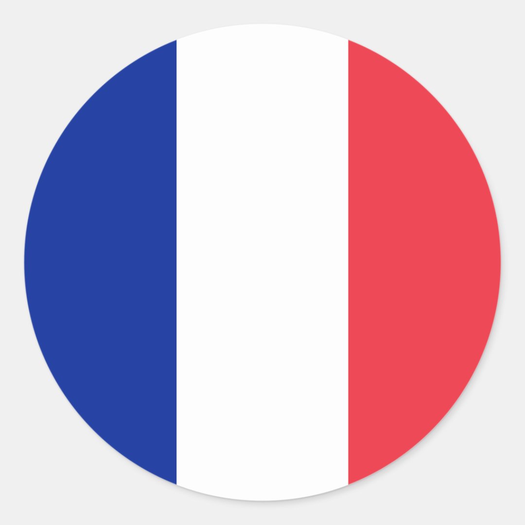France (French) Flag Classic Round Sticker | Zazzle