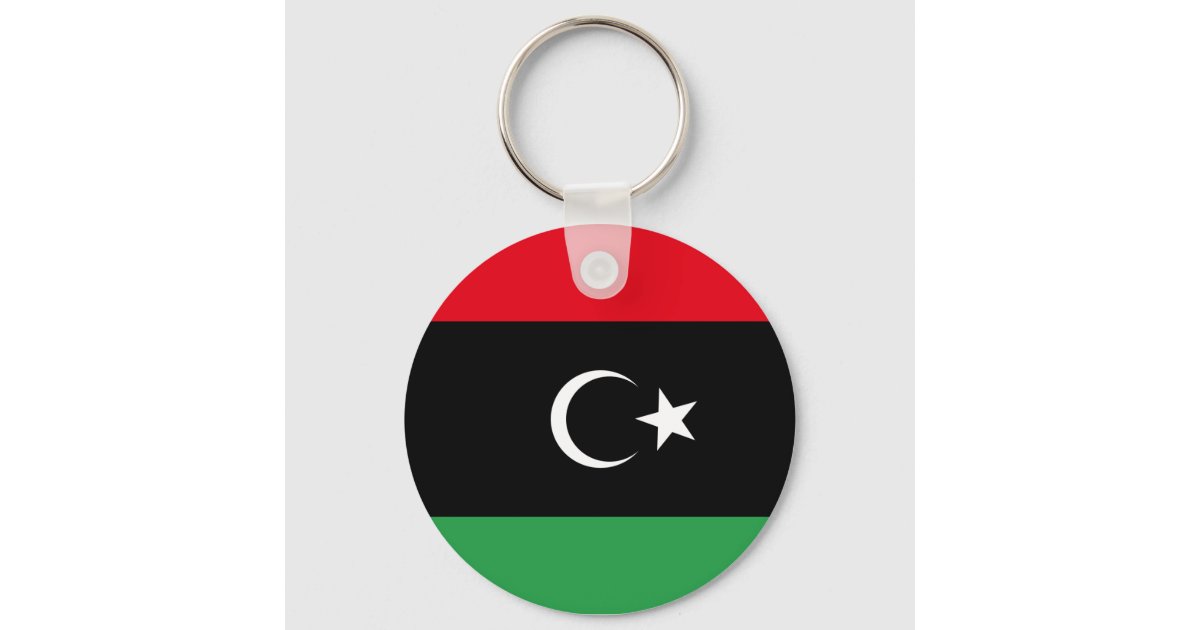 Free Libya Flag Keychain | Zazzle