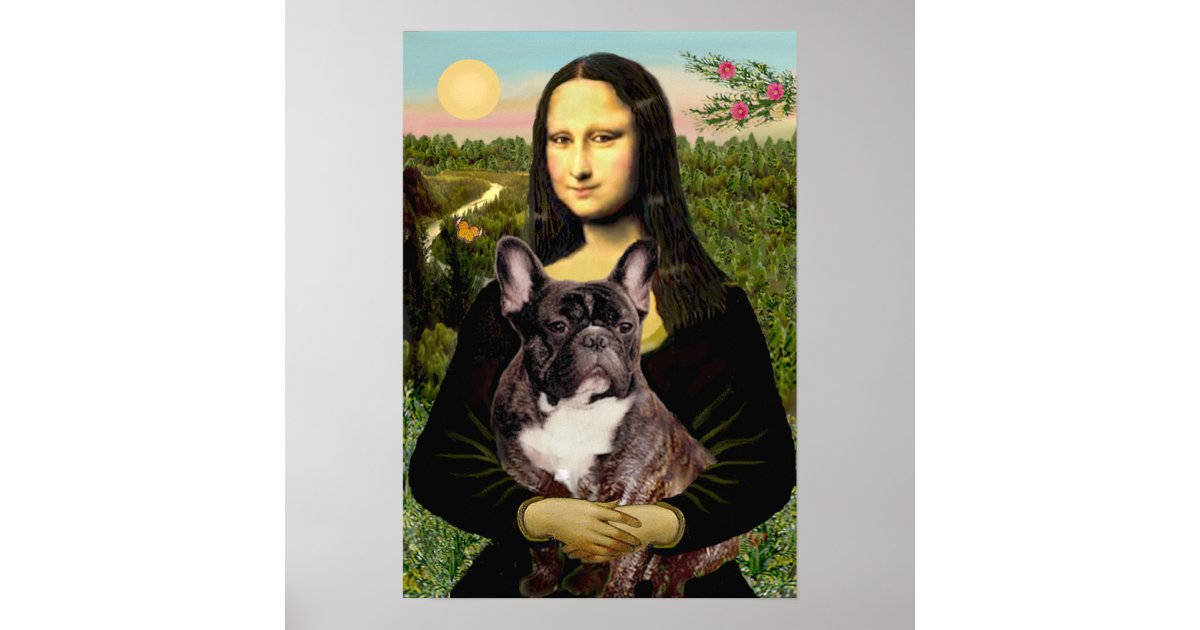 French Bulldog (brindle) - Mona Lisa Poster | Zazzle