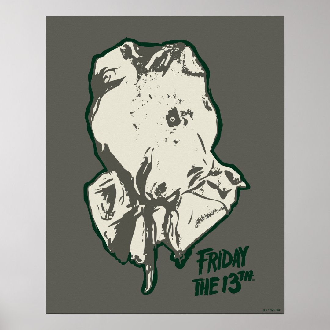 Friday the 13th | Jason Voorhees Burlap Sack Poster | Zazzle