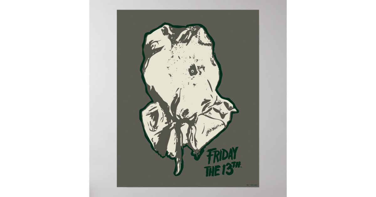 Friday the 13th | Jason Voorhees Burlap Sack Poster | Zazzle