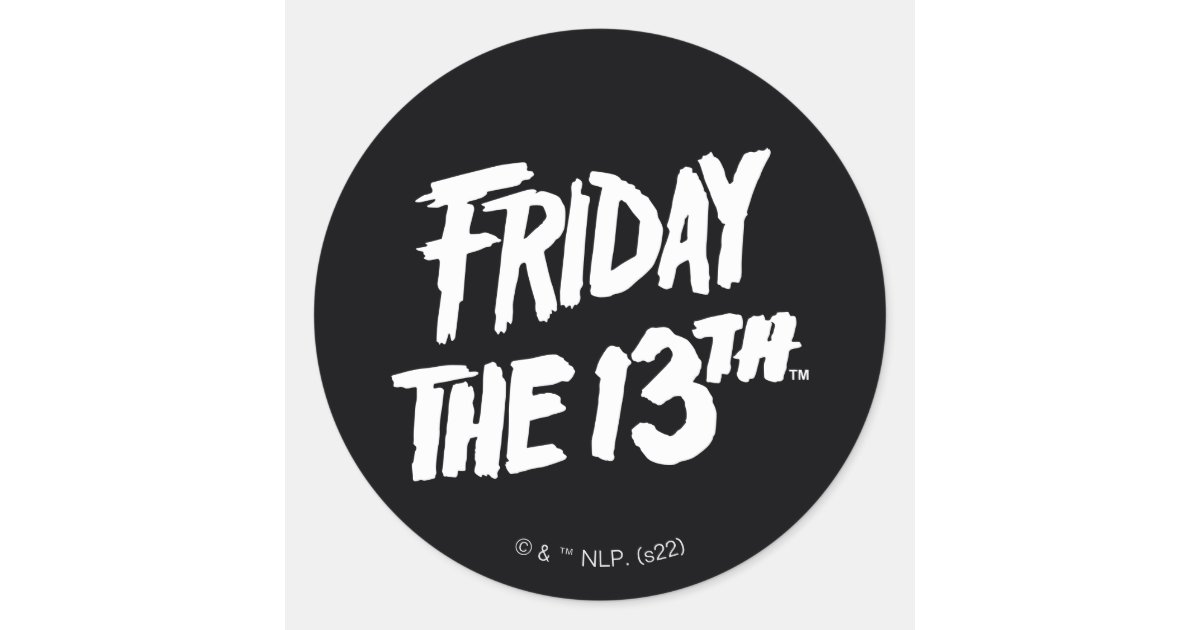 Friday the 13th | Stacked Painted Logo Classic Round Sticker | Zazzle