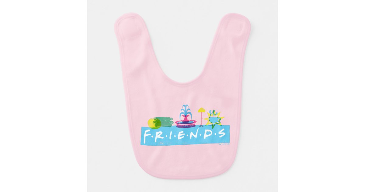 FRIENDS™ | Logo with Icons Bib | Zazzle