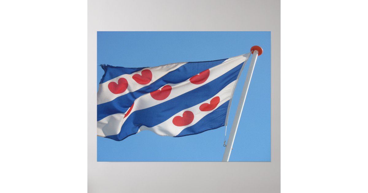 Friese Vlag, Frisian Flag, Fryslan Photo Poster | Zazzle