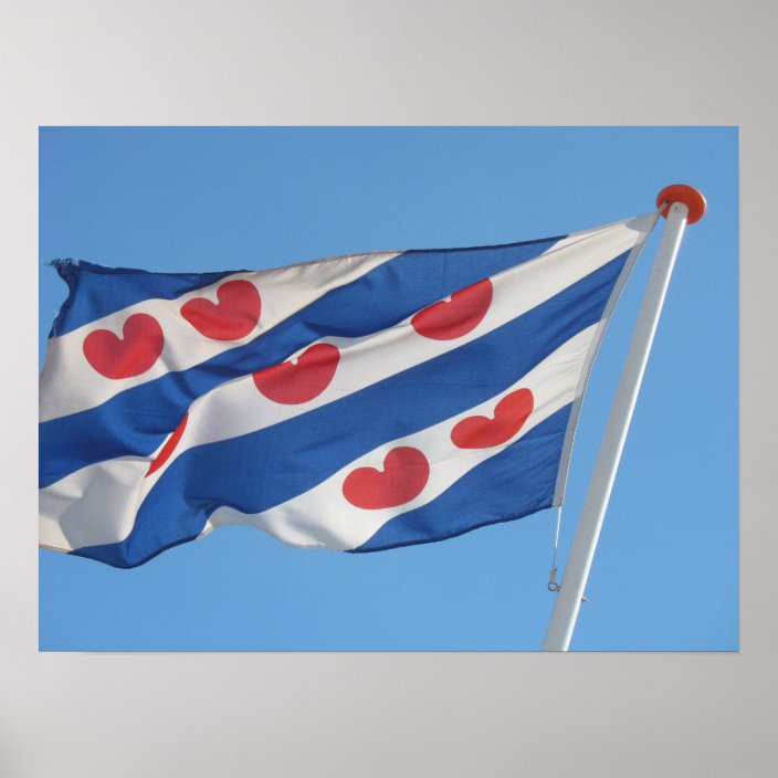 Friese Vlag, Frisian Flag, Fryslan Photo Poster | Zazzle.ca