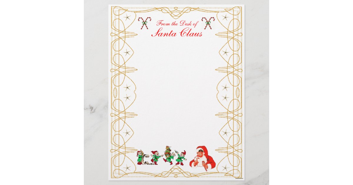 From The Desk Of Santa Claus Letterhead Zazzle From The Desk Of Santa Claus Letterhead Zazzle