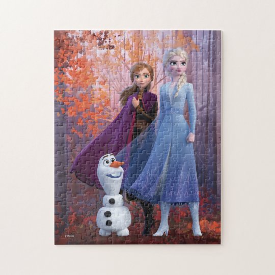 Frozen 2 | Anna, Elsa & Olaf Jigsaw Puzzle | Zazzle.ca