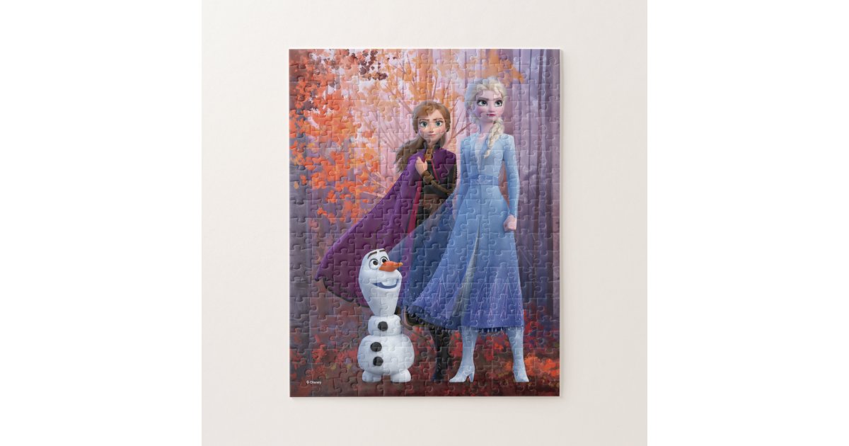 Frozen 2 | Anna, Elsa & Olaf Jigsaw Puzzle | Zazzle