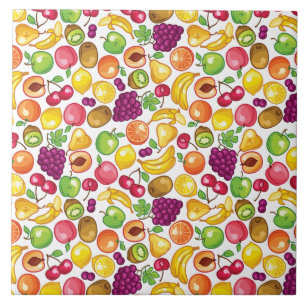 Fruit Patterns Decorative Ceramic Tiles | Zazzle.ca