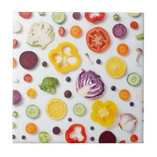 Vegetables Decorative Ceramic Tiles | Zazzle.ca