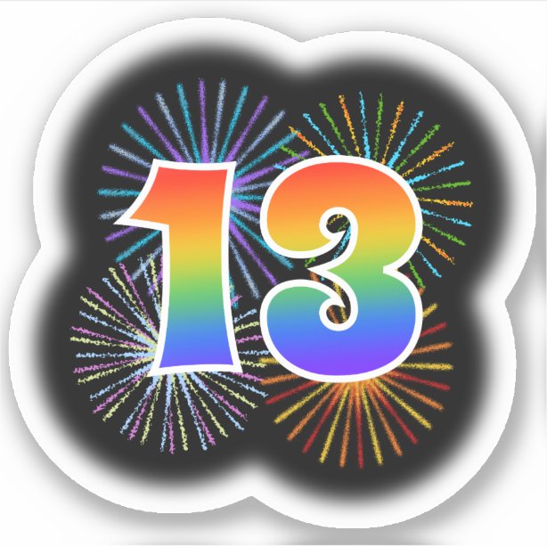 Number 13 Stickers | Zazzle CA