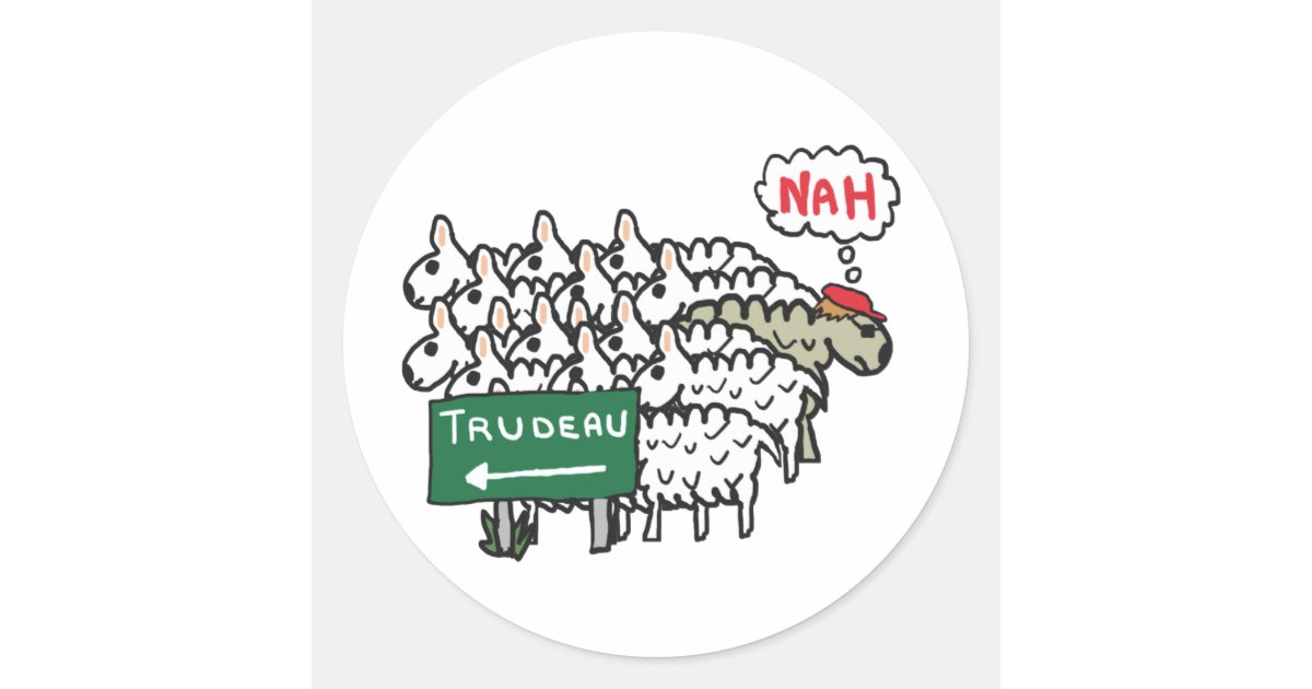 Funny Anti Trudeau Classic Round Sticker | Zazzle