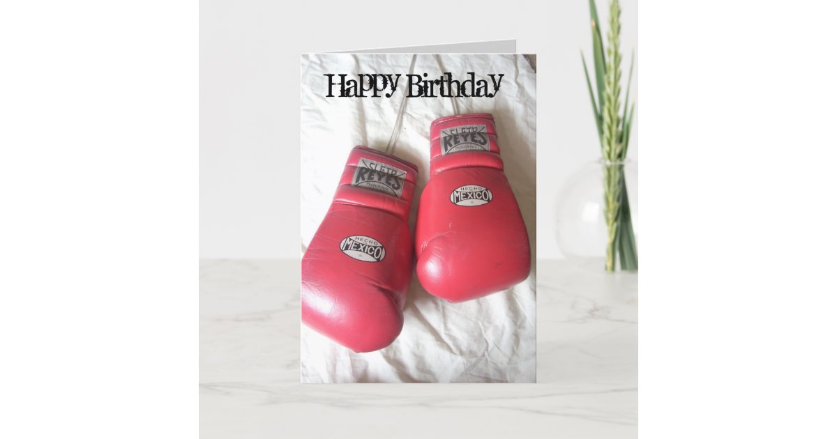 Funny Boxing Gloves Birthday Card | Zazzle