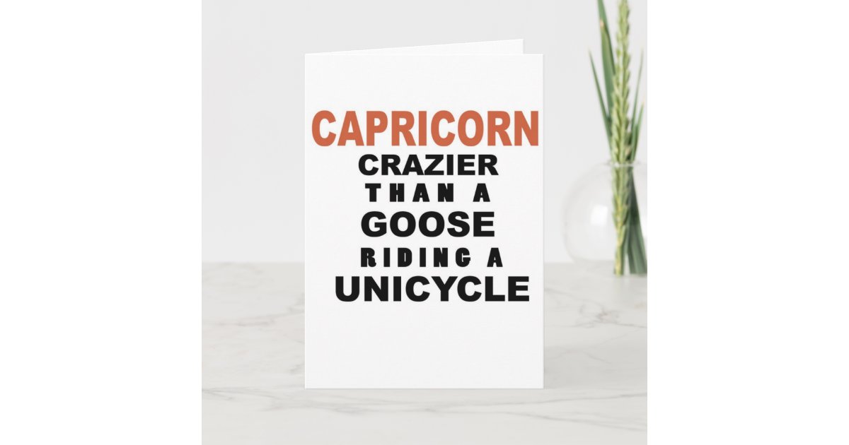 Funny Capricorn Birthday Card Zazzle