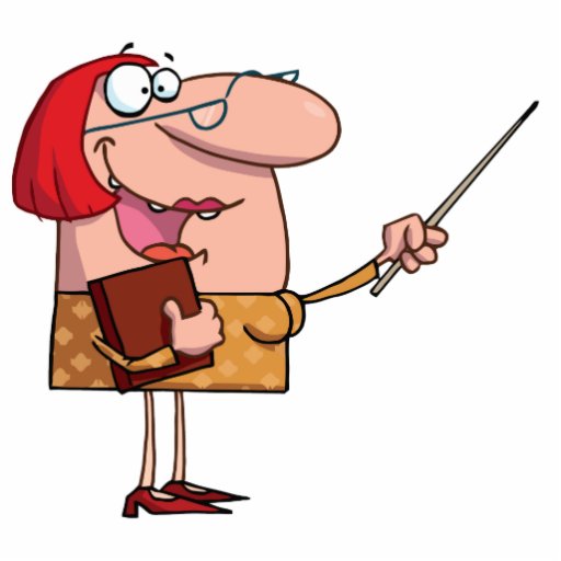 Funny Cartoon Female teacher Photo Cut Outs | Zazzle