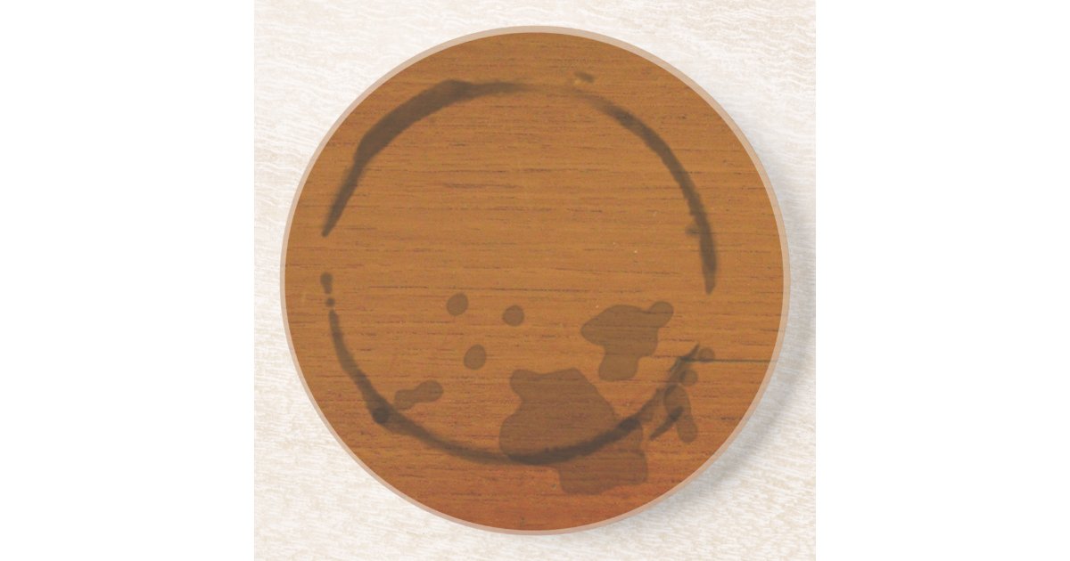 Funny coffee stain coaster | Zazzle