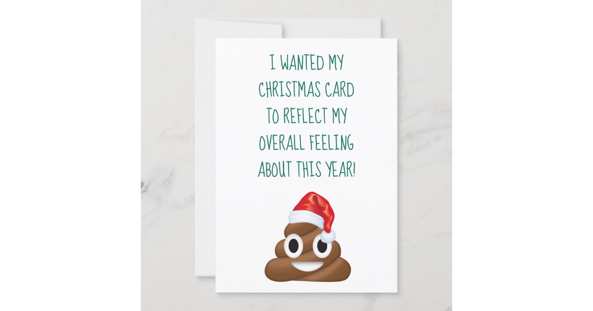 Funny Covid Christmas Pandemic Poop Quarantine Holiday Card | Zazzle