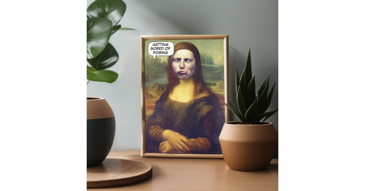 Funny Custom Mona Lisa Face in Hole photo Invitation | Zazzle