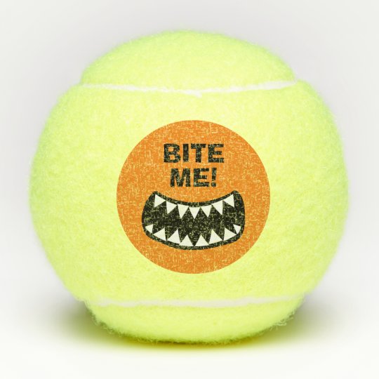 Funny custom tennis balls with monster teeth | Zazzle.ca