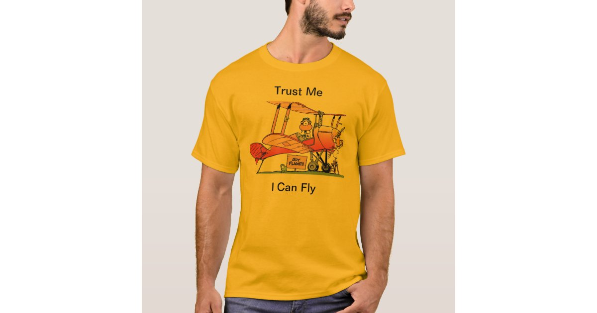 Funny I Can Fly Cartoon T-Shirt | Zazzle