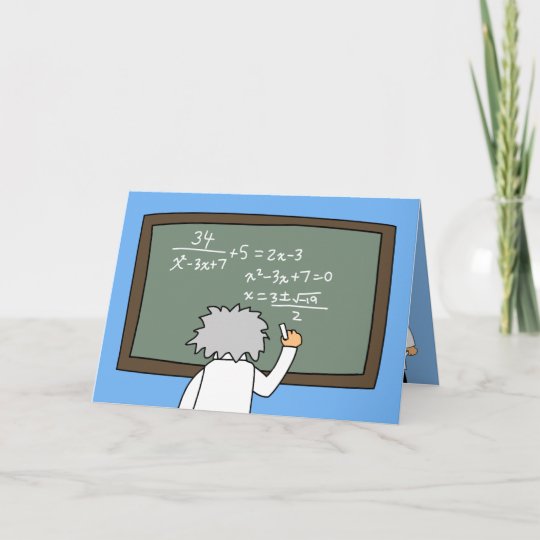 Funny Math Birthday Card Maths Themed Cartoon | Zazzle.ca