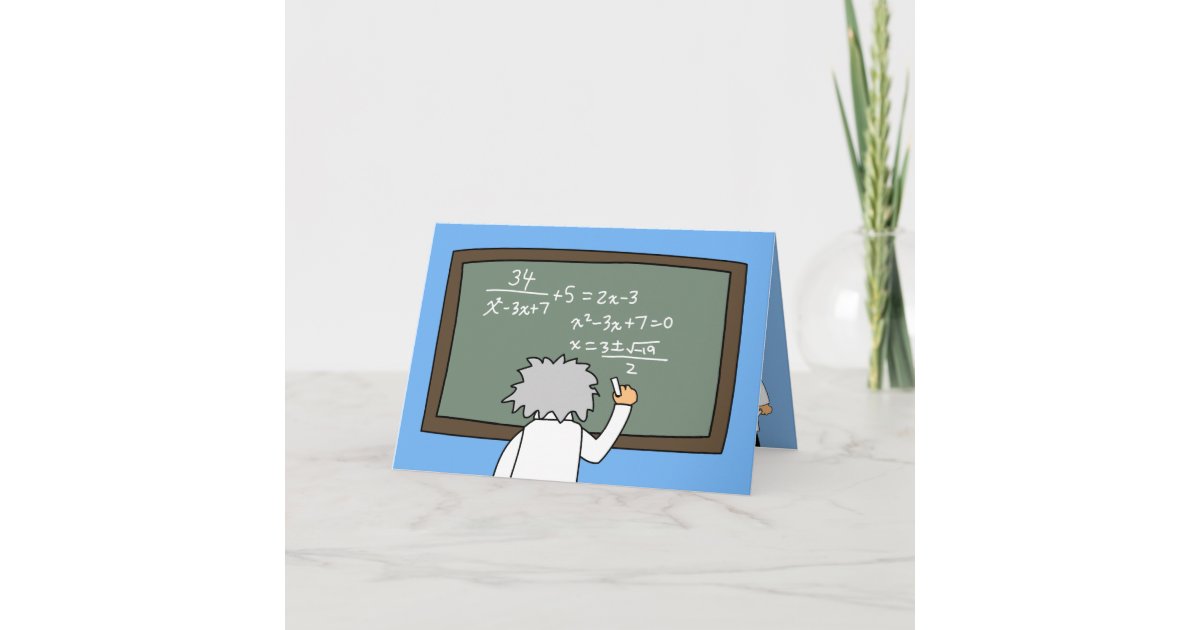 Funny Math Birthday Card Maths Themed Cartoon | Zazzle.ca