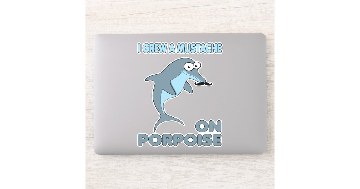 Funny Moustache Dolphin | Zazzle