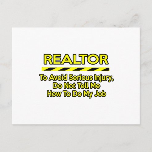 Funny Real Estate Agent Postcards | Zazzle CA