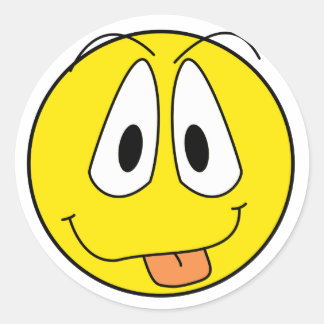 Funny Smiley Face Stickers, Funny Smiley Face Custom Sticker Designs