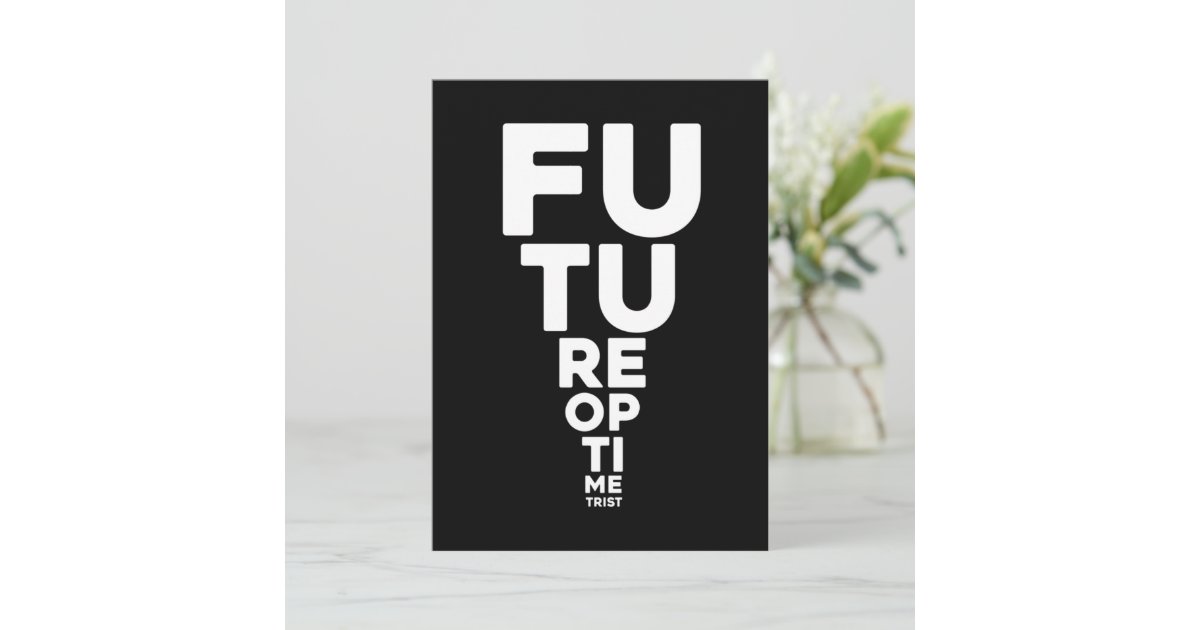 Future Optometrist Eye Chart Optometry Snellen Invitation | Zazzle