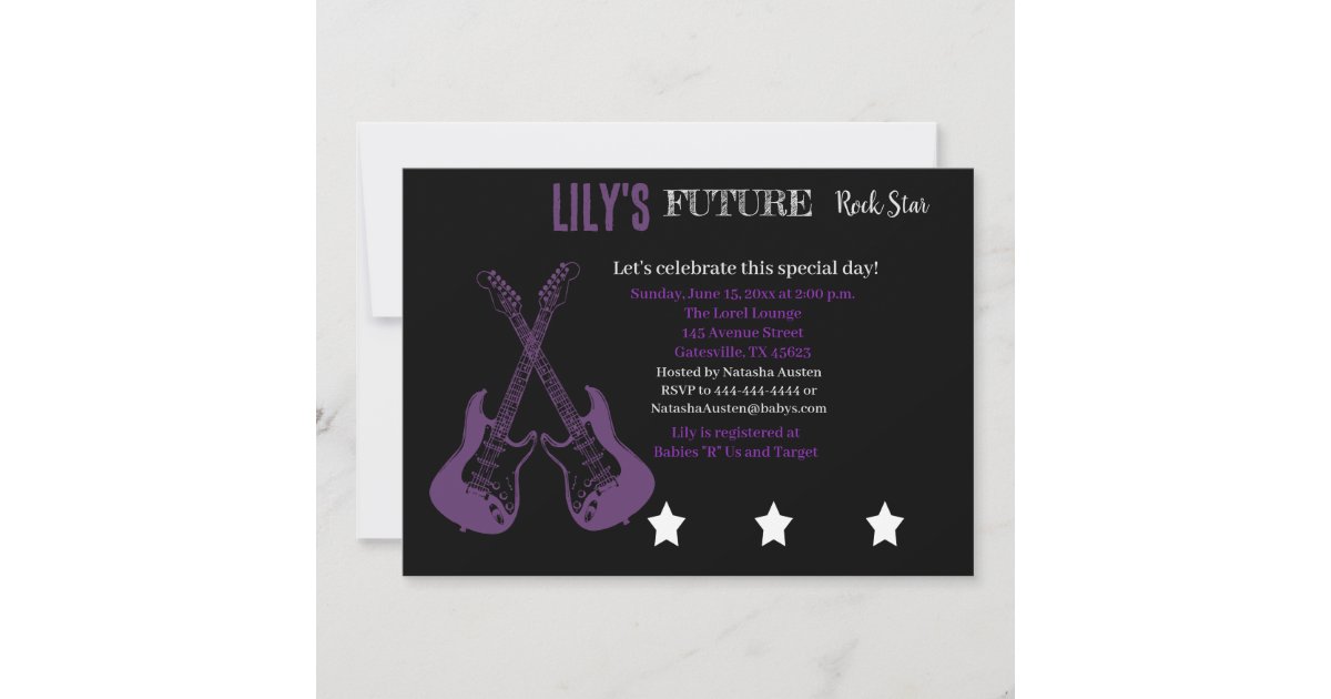 Future Rocker Baby Shower Invitation | Zazzle