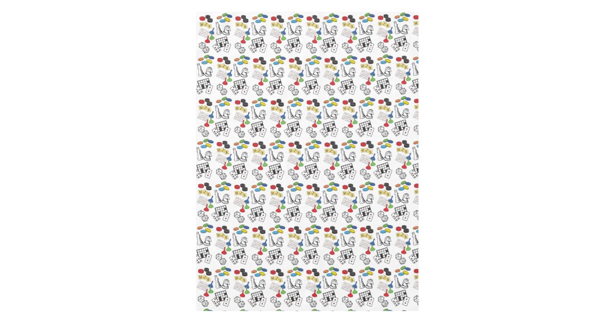 Game Night, Board Games, and Word Puzzles Tablecloth | Zazzle
