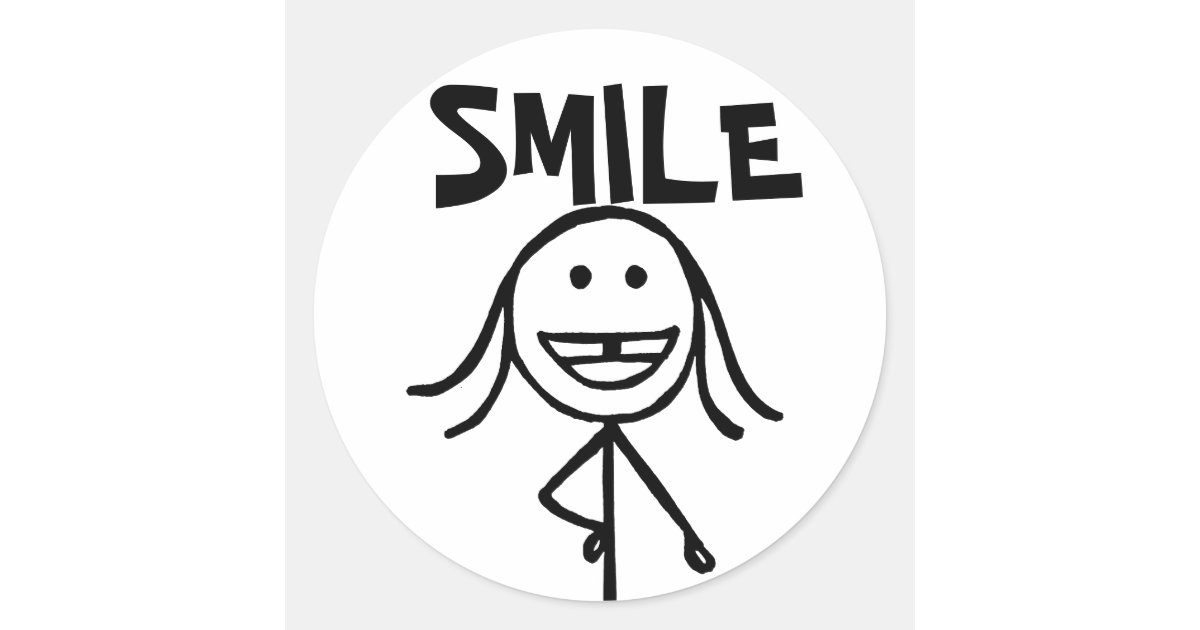 Gap toothed girls, SMILE Stickers | Zazzle