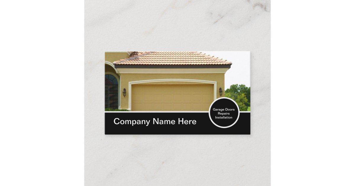 Garage Door Business Cards | Zazzle