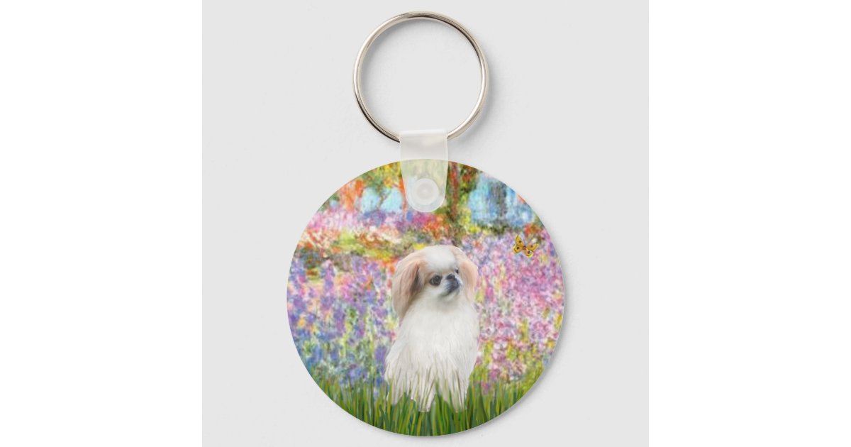 Garden - Japanese Chin (L2) Keychain | Zazzle