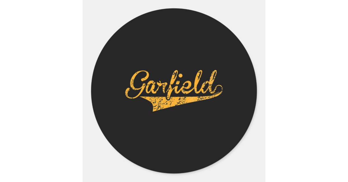 Garfield Sports Logo Classic Round Sticker | Zazzle