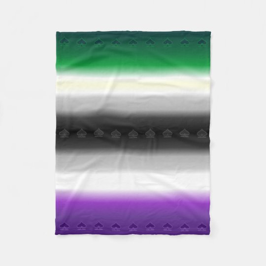 Geebot's Aro Ace Gradient Pride Flag with Spades Fleece Blanket | Zazzle.ca