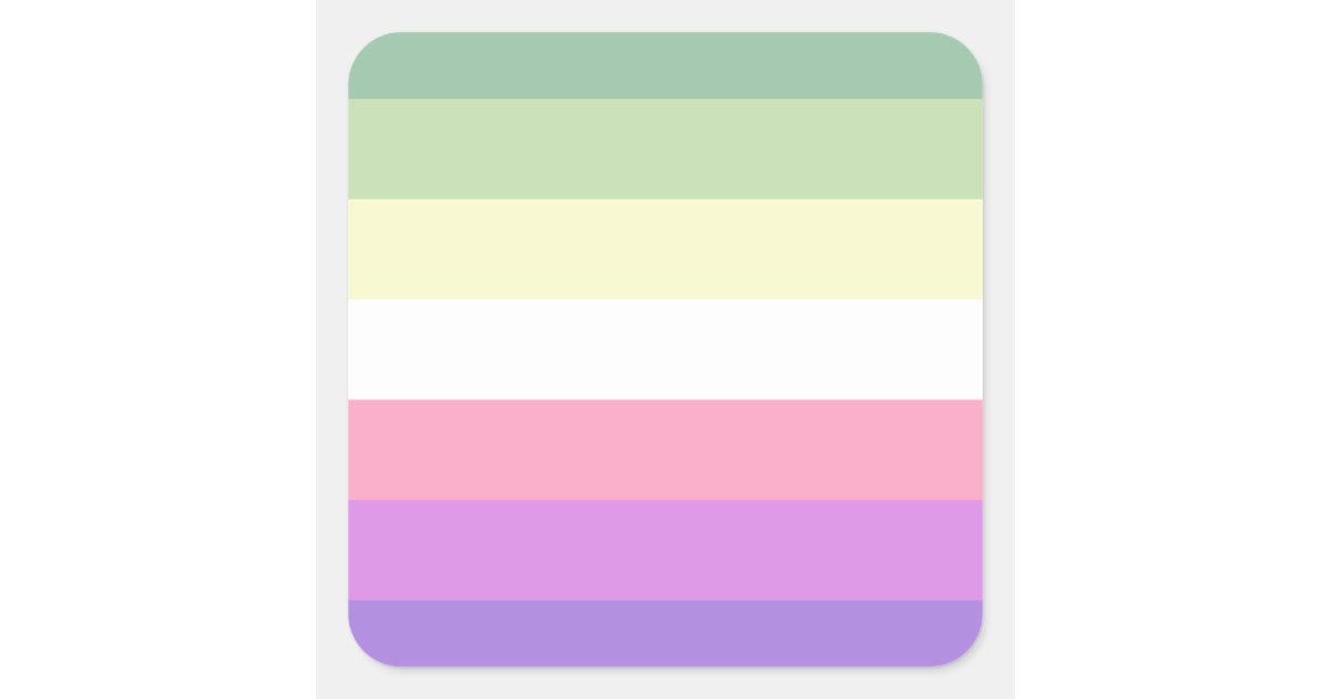 Genderfae Pride Flag Square Sticker | Zazzle