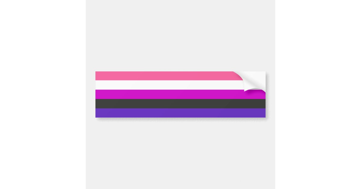 Genderfluid Pride Flag Bumper Sticker | Zazzle