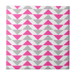 Pink Triangles Decorative Ceramic Tiles | Zazzle.ca